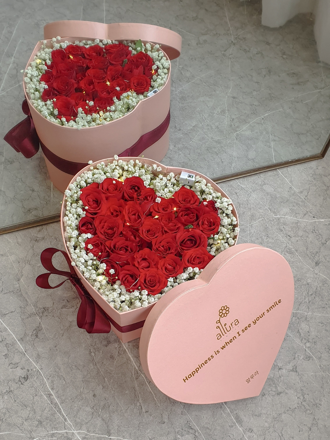 Bloomlove Red Roses Box Pink
